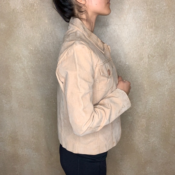 Passport | Jackets & Coats | Passport Tan Button Up Leather Jacket M ...